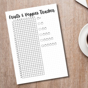 Fruit and Vegetable Tracker PRINTABLE Journal Page Planner Page Health ...