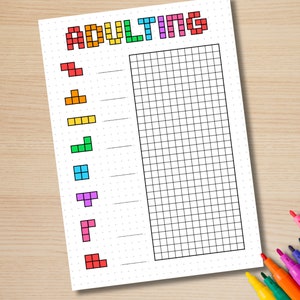 Adulting Tracker - PRINTABLE Journal Page - Monthly Tracker - Fun Habit ...