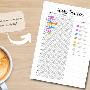 Study Tracker - PRINTABLE Journal Page - Student Journal - Student ...
