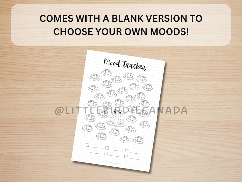Frog Mood Tracker - PRINTABLE Journal Page - Frog Theme - Digital ...