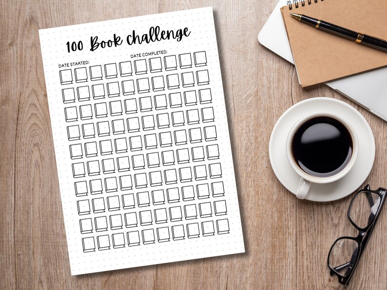 Reading Challenge Bundle - PRINTABLE Journal Page - Reading Tracker ...