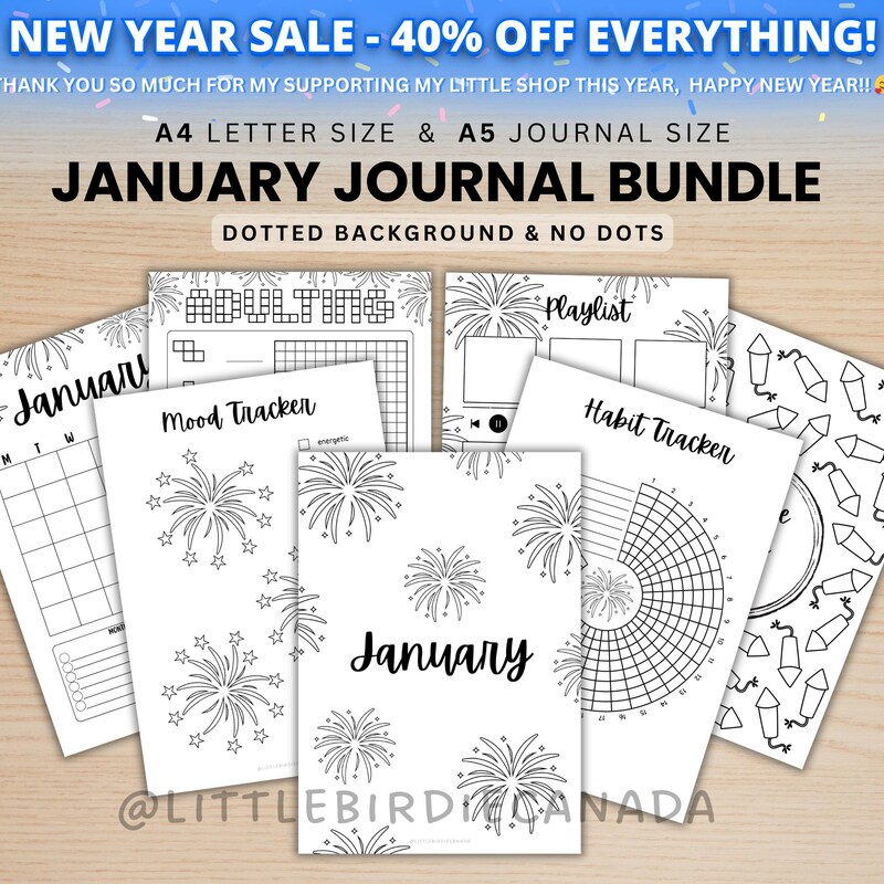 January Journal Theme - Etsy