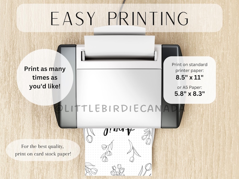 April Title Page and Calendar - PRINTABLE Calendar - Tulip Theme ...