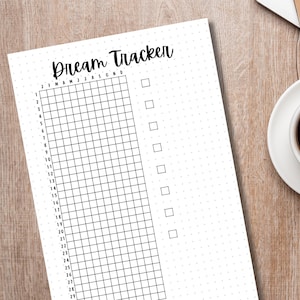 Dream Tracker - PRINTABLE Journal Page - Printable Planner Page - Dream ...