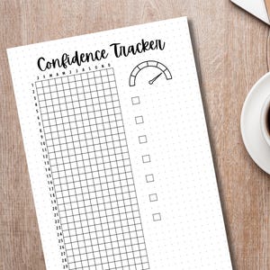 Confidence Tracker - PRINTABLE Journal Page - Planner Page - Track ...
