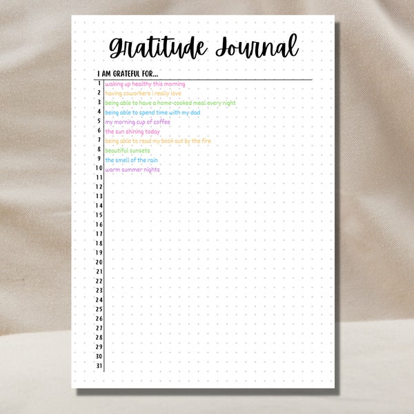 Gratitude Journal - Etsy