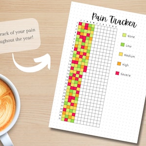 Pain Tracker - PRINTABLE Journal Page - Health Tracker - Pain Journal ...