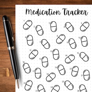 Medication Monthly Tracker - PRINTABLE Journal Page - Medication ...