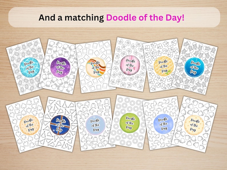 12 Months of Journal Bundles - Pre-coloured - PRINTABLE Journal Pages ...