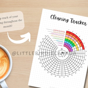 Cleaning Tracker - PRINTABLE Journal Page - Habit Tracker - Track ...