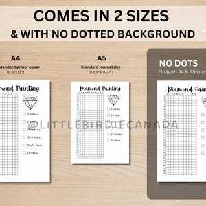 Diamond Painting Tracker - PRINTABLE Journal Page - Habit Tracker ...