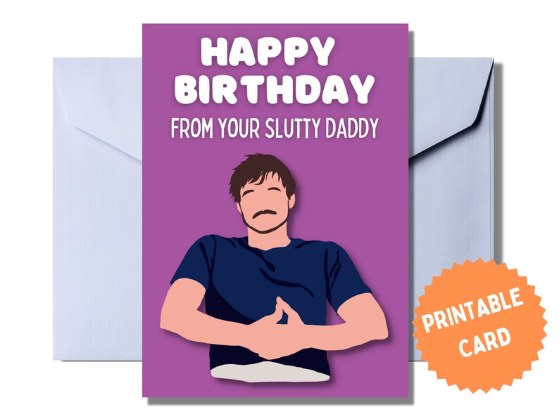 Pedro Pascal Birthday Card Pedro Pascal Daddy Printable - Etsy México