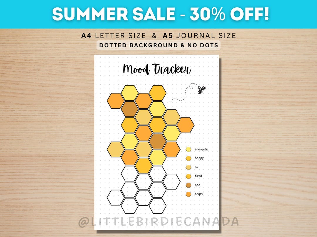 Honeycomb Mood Tracker - PRINTABLE Journal Page - Planner Page ...