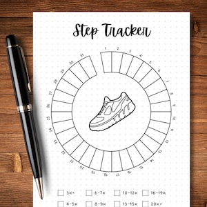 Step Tracker Monthly - PRINTABLE Journal Page - Planner Page - Fitness ...