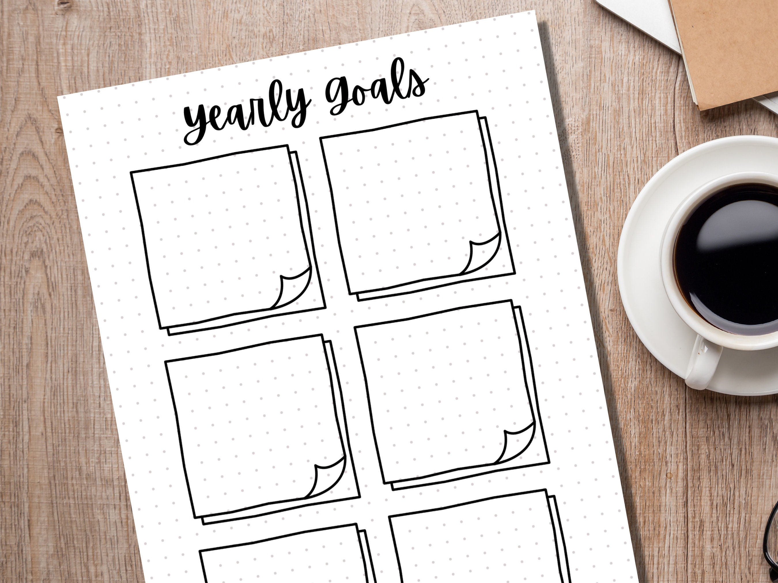 Yearly Goal Tracker - PRINTABLE Journal Page - Planner Page - Goal ...