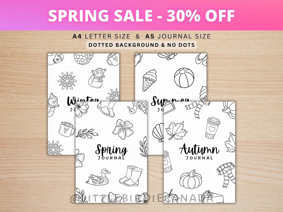 Seasonal Journal Title Pages - PRINTABLE Journal Page - Journal Cover ...