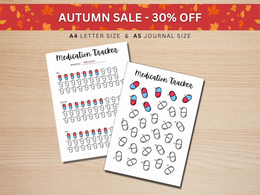 Medication Monthly Tracker PRINTABLE Journal Page Medication Tracker ...