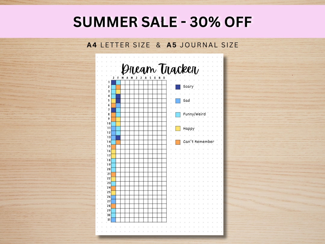 Dream Tracker PRINTABLE Journal Page Printable Planner Page Dream Log ...