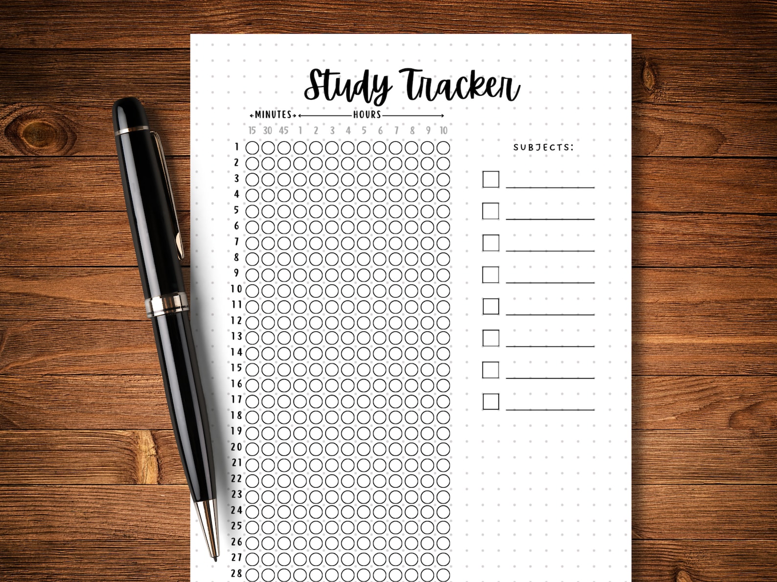 Study Tracker - PRINTABLE Journal Page - Student Journal - Student ...
