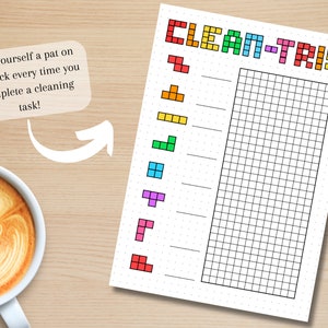 Clean-tris Tracker - PRINTABLE Journal Page - Cleaning Tracker - Chore ...