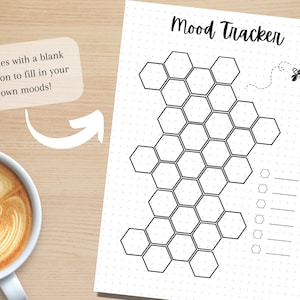 Honeycomb Mood Tracker - PRINTABLE Journal Page - Planner Page ...