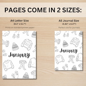 January Title Page - Sweaters - January Calendar - PRINTABLE Calendar ...