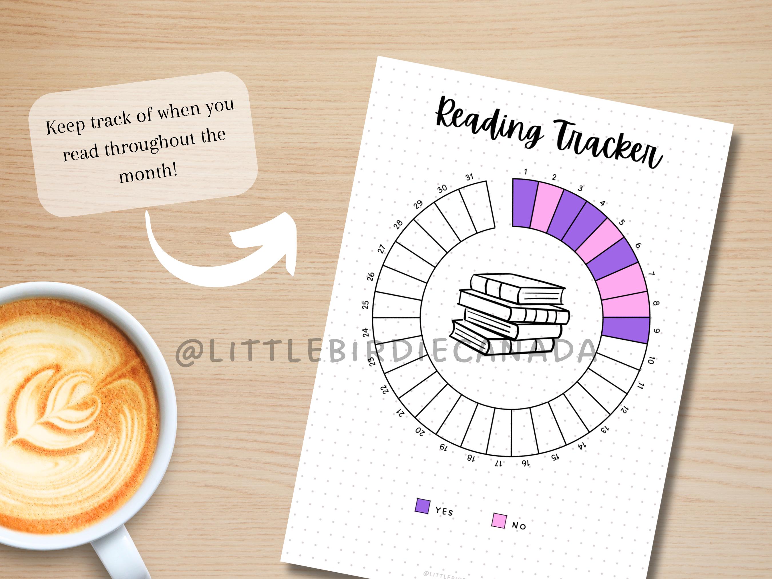Reading Tracker - PRINTABLE Journal Page - Reading Challenge - Reading ...