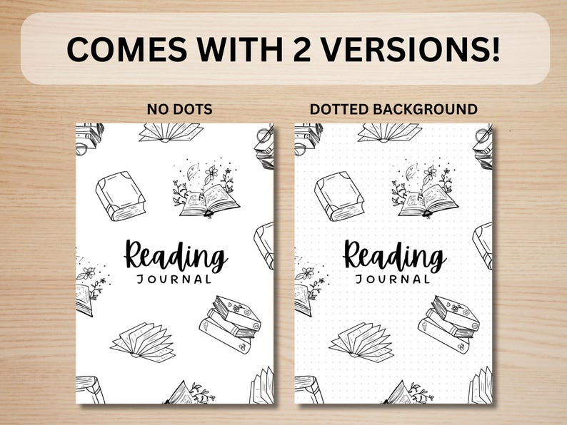 Reading Journal Cover Page - PRINTABLE Journal Page - Book Journal ...