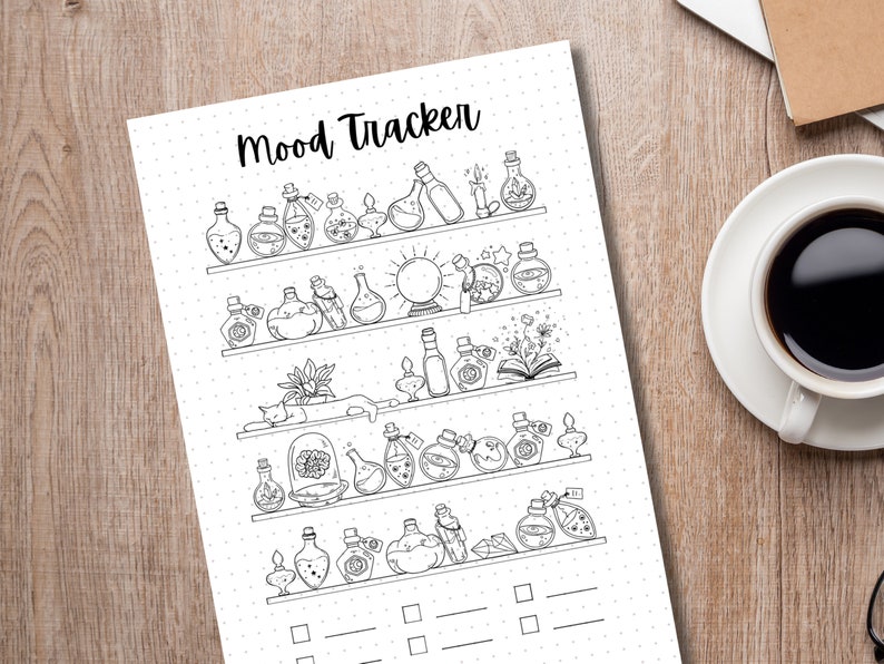 Magic Mood Tracker - PRINTABLE Journal Page - Planner Page - Feelings ...