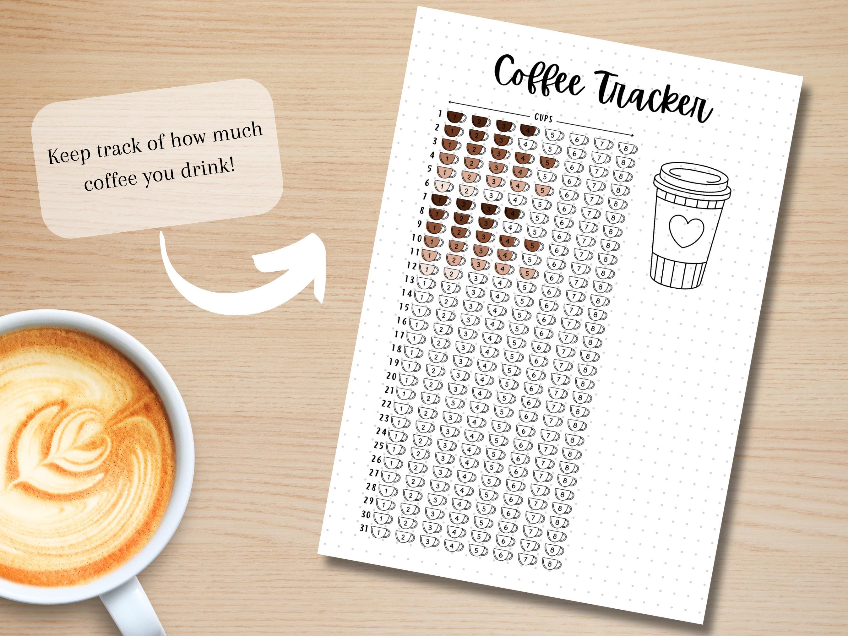 Coffee Tracker - PRINTABLE Journal Page - Planner - Health Tracker ...
