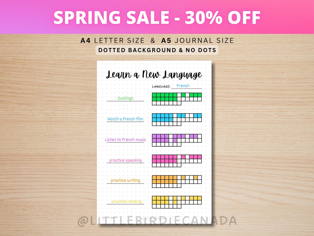 Learn A New Language - PRINTABLE Journal Page - Language Worksheet ...