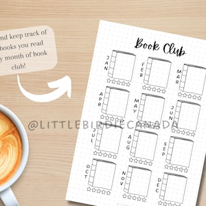 Book Club Book Tracker - PRINTABLE Journal Page - Book Club - Reading ...