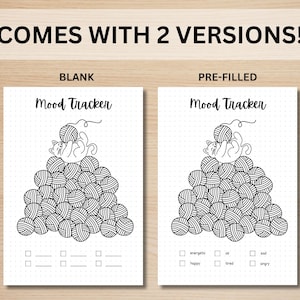 Cat Mood Tracker - PRINTABLE Journal Page - Planner Page - Feelings ...