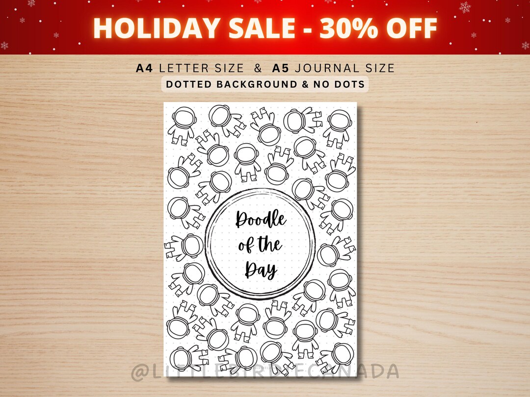 Space Doodle of the Day PRINTABLE Journal Page Planner Page Daily ...