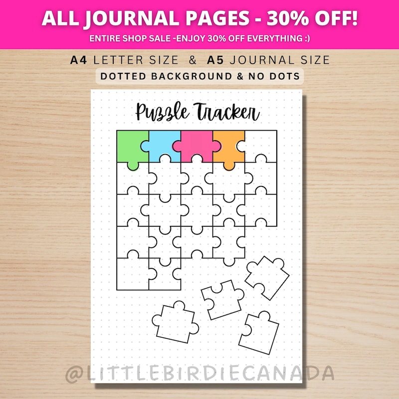 Puzzle Log Tracker - Etsy