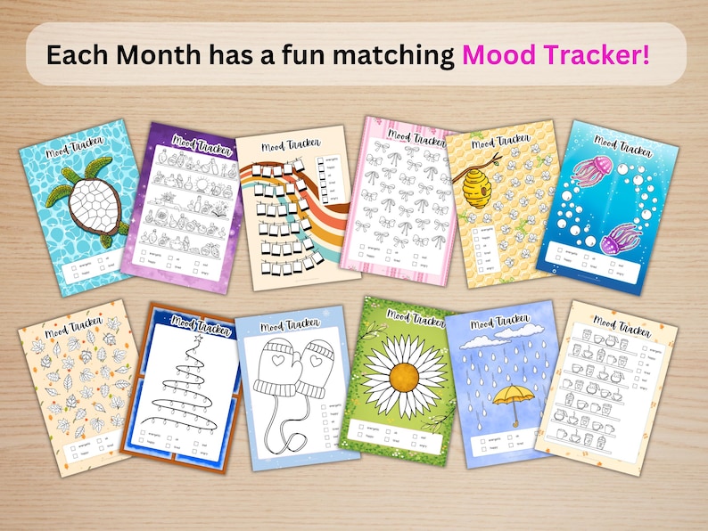 12 Months of Journal Bundles - Pre-coloured - PRINTABLE Journal Pages ...