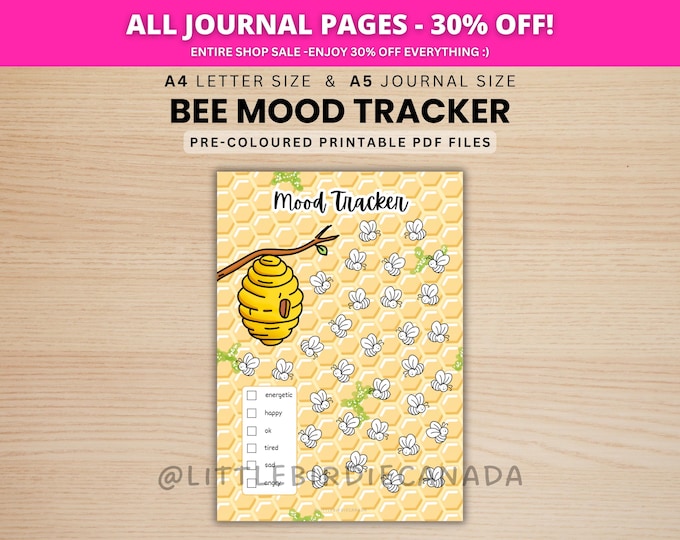 Honeycomb Mood Tracker | Printable Journal Page | Planner Page ...