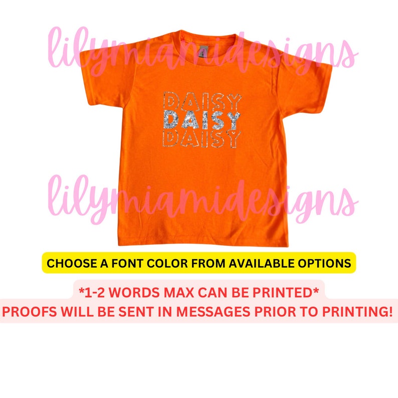 Custom Neon Color T-shirt, Custom Text Shirt for Kids and Adults ...