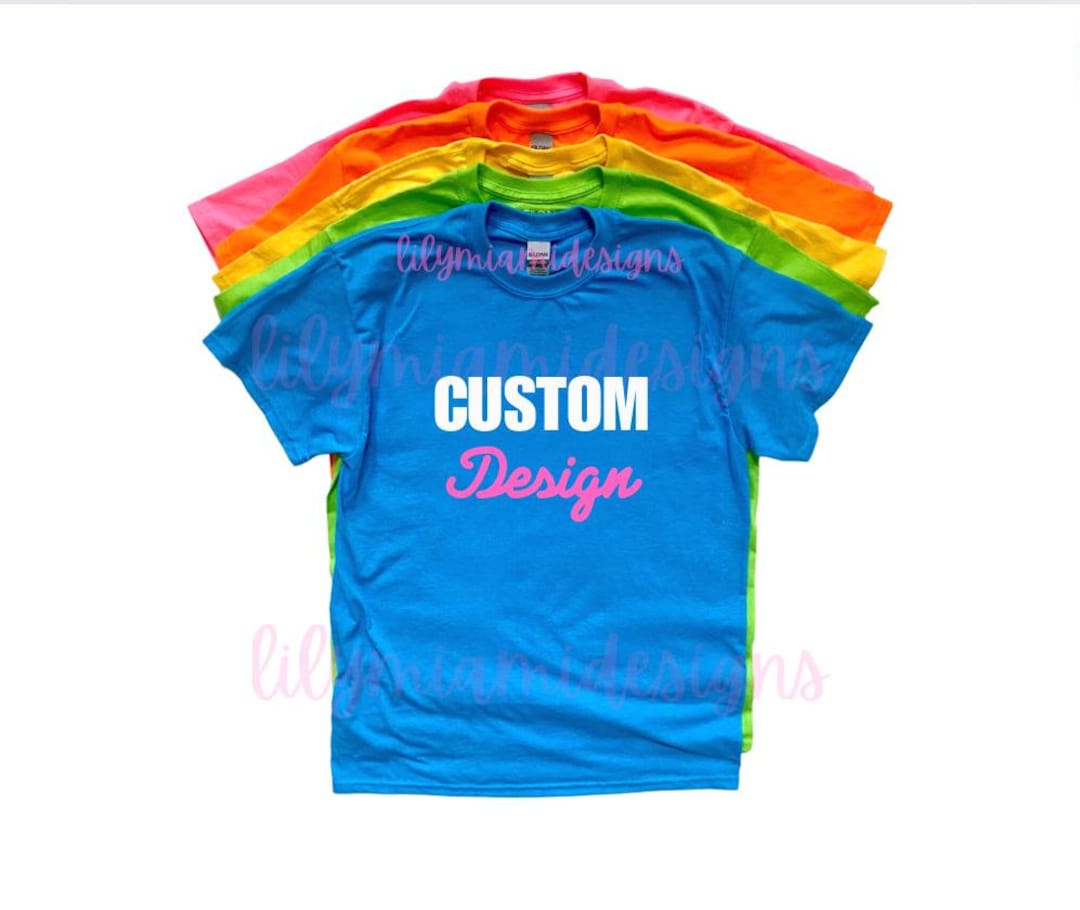 Custom Design Neon Shirt for Kids and Adults, Girl Birthday T-shirt Boy ...