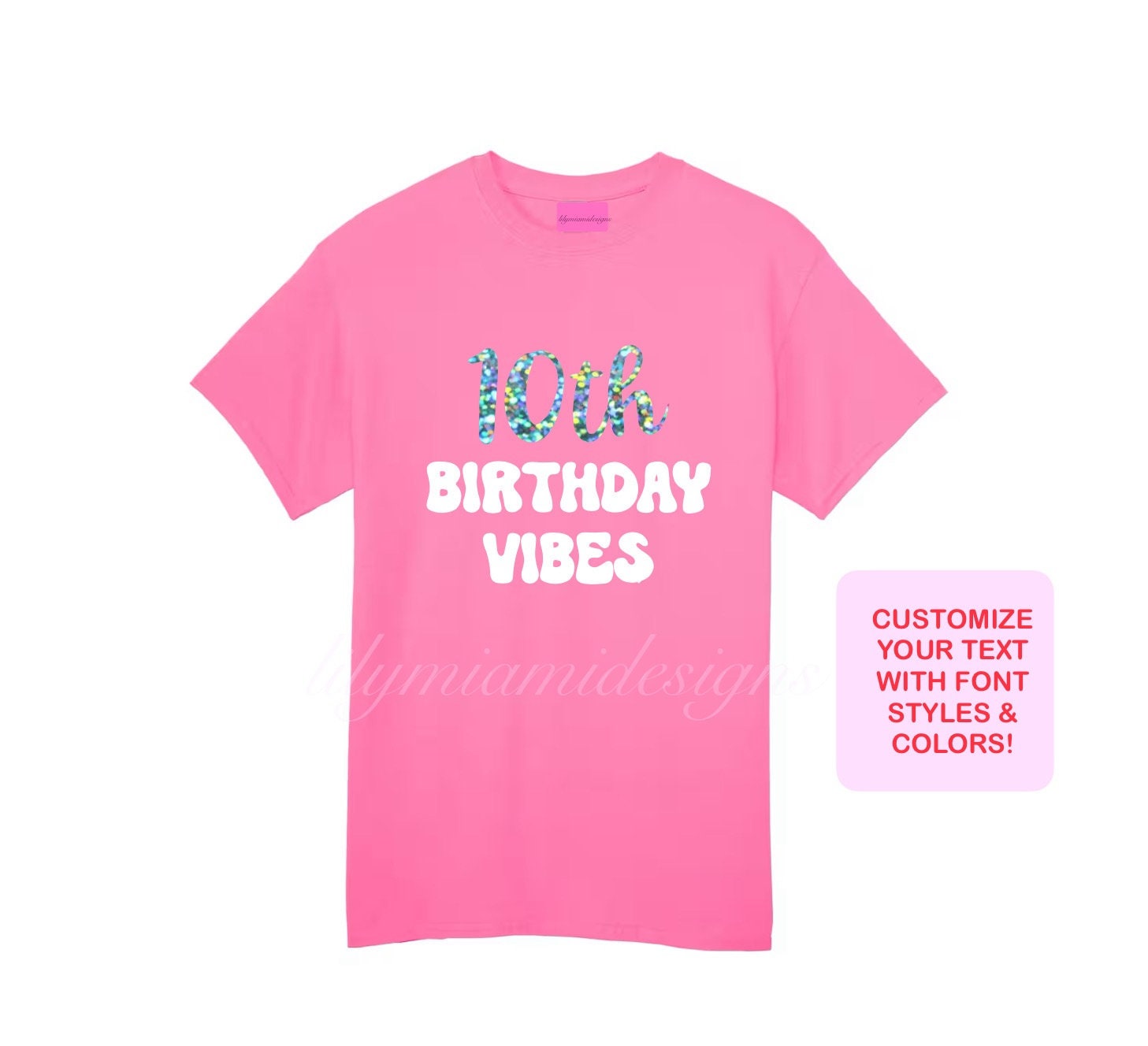 Custom Design Neon Shirt for Kids and Adults, Girl Birthday T-shirt Boy ...