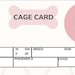 Kennel Card, Cage Card, Pet Care Card, Kennel Card With Photo, Dog ...