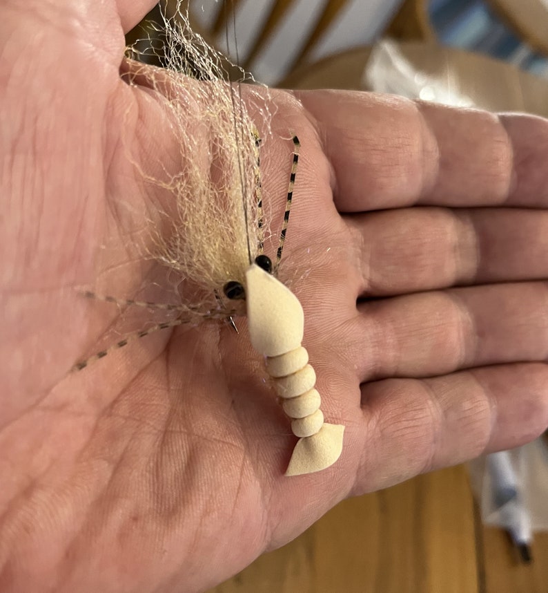 Shrimp Floating Salt Water Fly Bone Blue Striped Bass Trout Snook ...