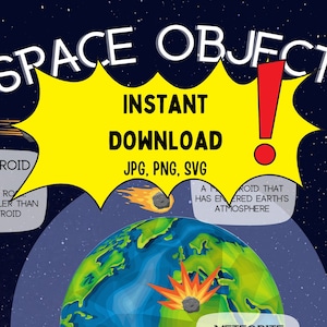 Space Objects Anchor Chart Digital Download Poster for Science ...