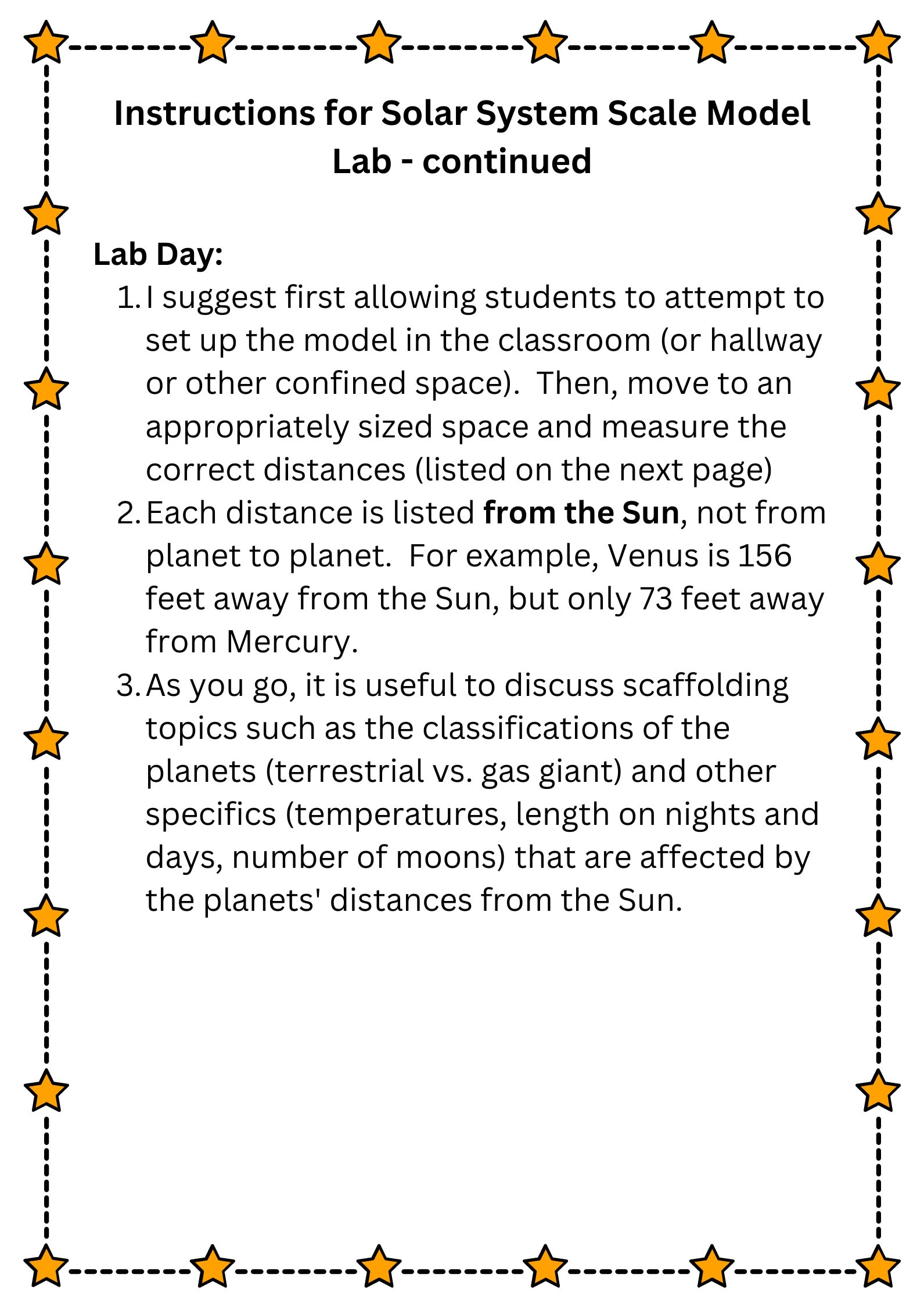 Solar System Scale Model Lab Activity Digital Download for Science ...