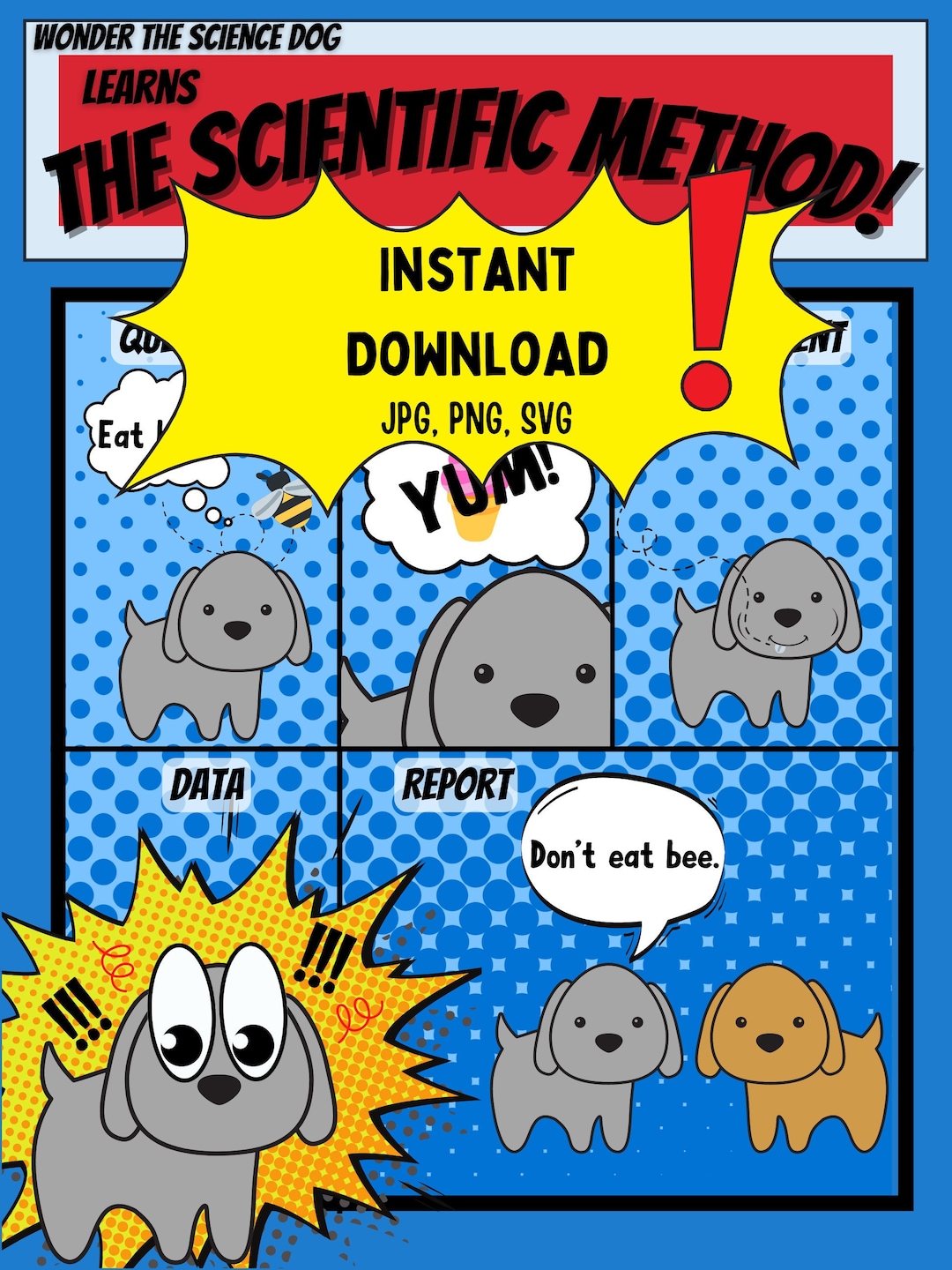 Printable Scientific Method Poster – Cute Comic Strip Science Classroom ...