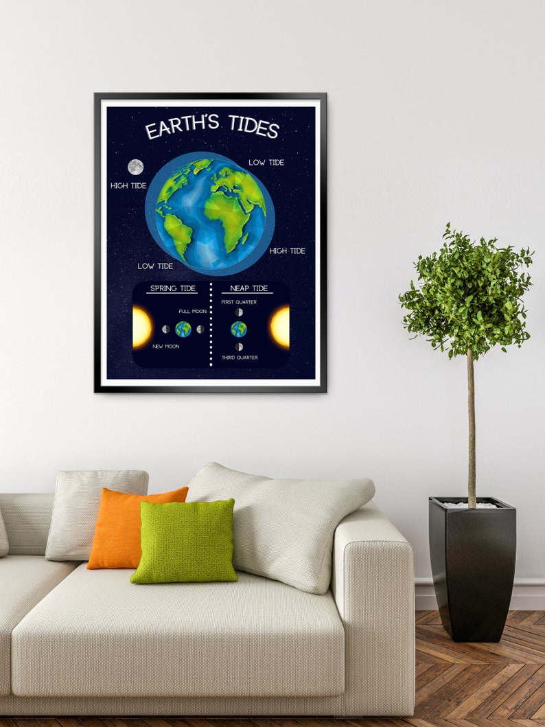 Printable Tides Poster – High, Low, Spring & Neap Tides | Earth Science ...