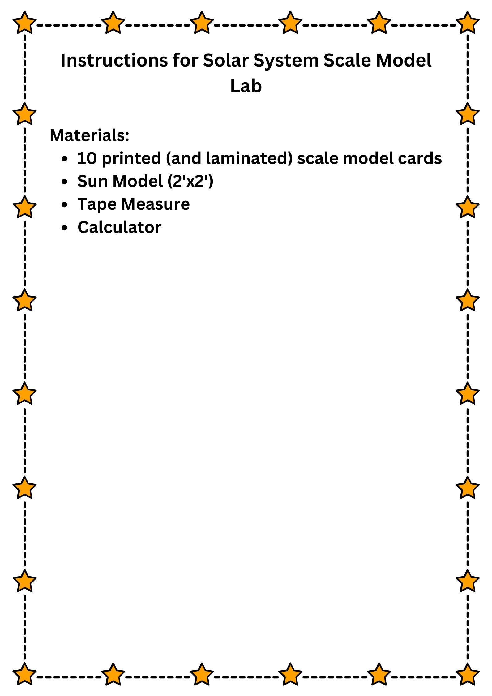 Solar System Scale Model Calculator