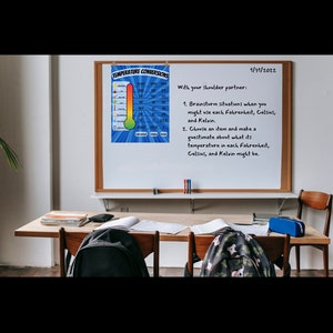 Temperature Conversions Anchor Chart Digital Download Poster for ...