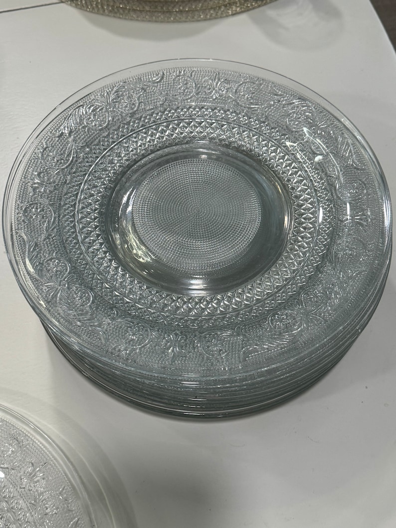 Anchor Hocking Indiana Sandwich Glass Clear 6 Plates 10' - Etsy