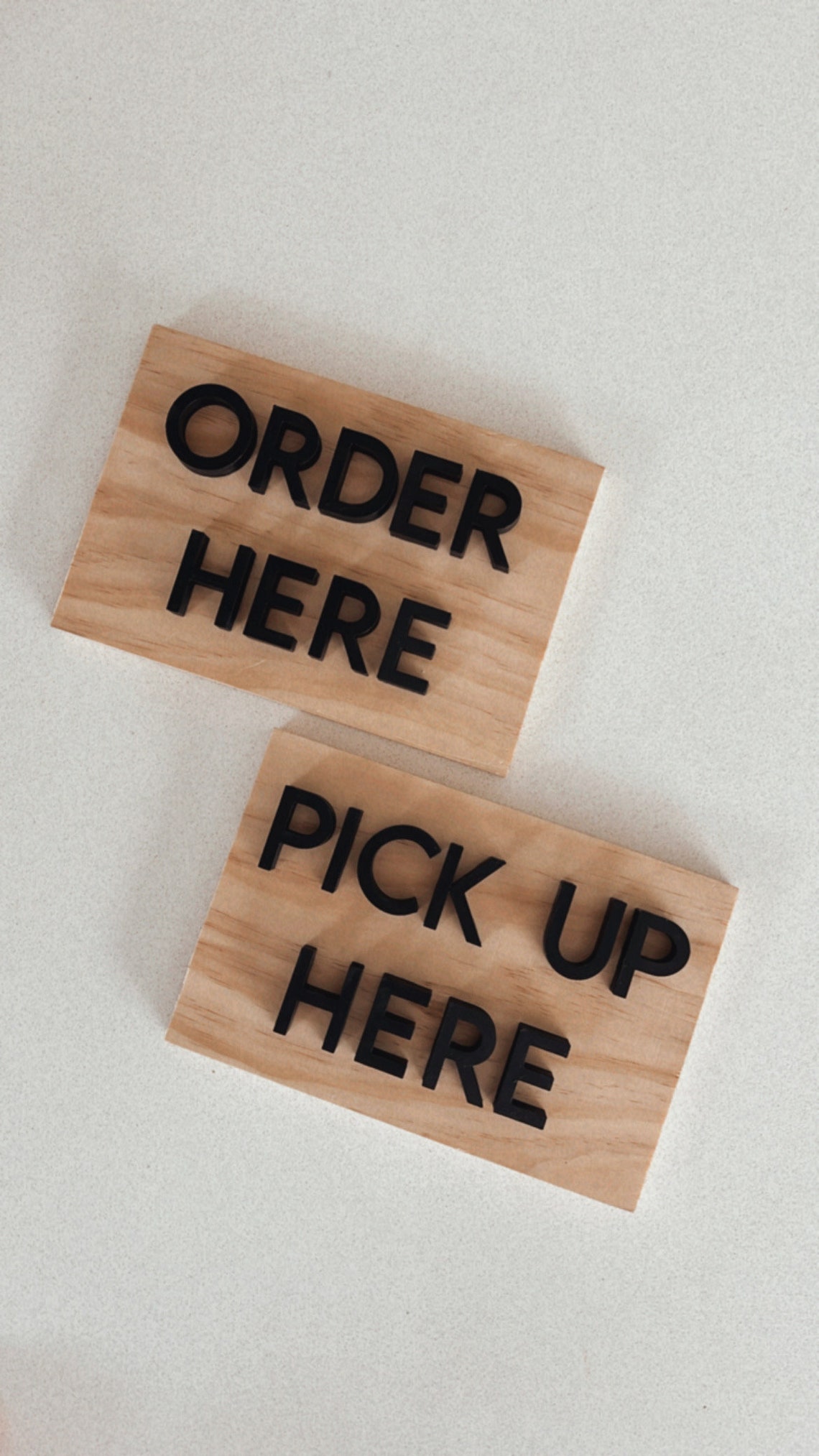 Coffee Shop Sign Set: Order Here, Pick up Here - Minimalist Cafe Sign ...